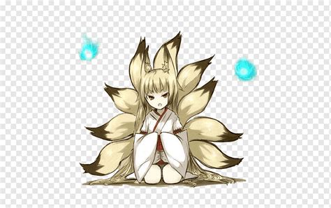 구 여우와 유령 불 재료 구미호 여우 여우 만화 캐릭터 Png Pngwing