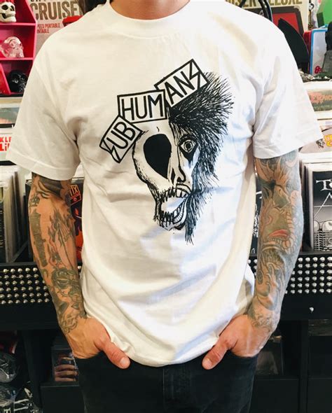 Subhumans Half Skull Band Tee Deadrockers