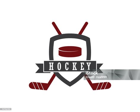 하 키 복고풍 배지 디자인 일러스트 레이 션 빈티지 디자인 스타일 하키에 대한 스톡 벡터 아트 및 기타 이미지 하키 휘장