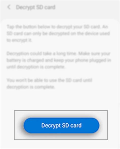 How To Encrypt And Decrypt Sd Card On Galaxy S