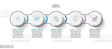 비즈니스 데이터 시각화 추상적인 배경 템플릿을 위해 설계된 타임라인 인포그래픽 아이콘 0명에 대한 스톡 벡터 아트 및 기타 이미지 0명 5 개념 Istock