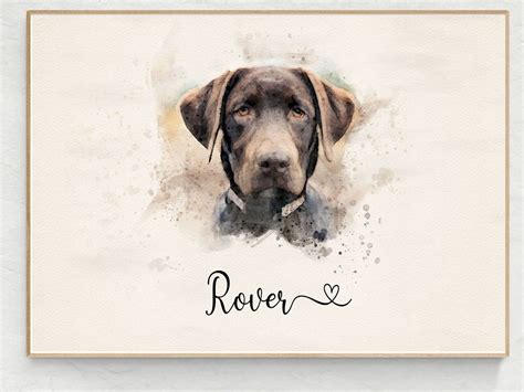 Personalised Pet Portrait Custom Dog Portrait Custom Pet Portrait