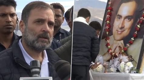 Rajiv Gandhi Birth Anniversary Rahul Gandhi Pays Tributes To His Late