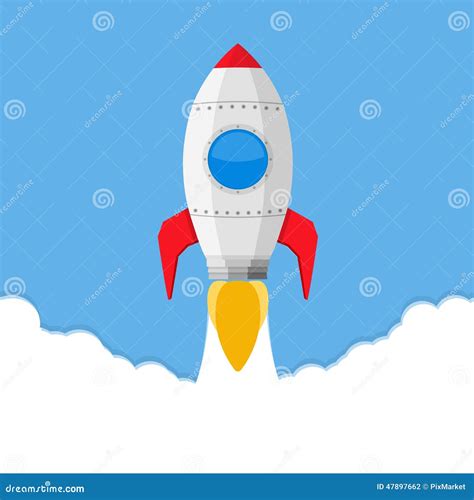 Rocket Stock Vector Illustration Of Travel Flame Metallic 47897662