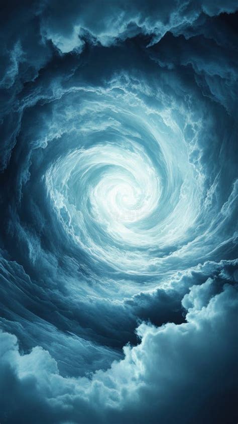 Dramatic Vortex Of Swirling Clouds Creating A Mystical Sky Phenomenon With Dynamic Lighting And