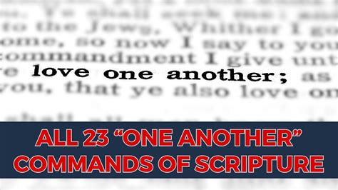All 23 One Another Commands Of Scripture