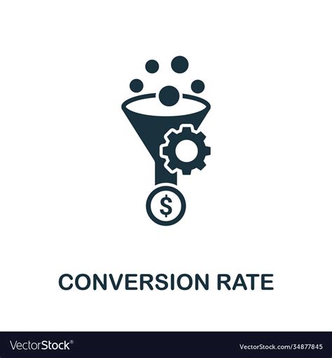 Conversion Rate Icon Simple Element From Website Vector Image