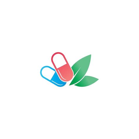 Capsule Geneeskunde Pictogram Logo Desain Illustratie Premium Vector