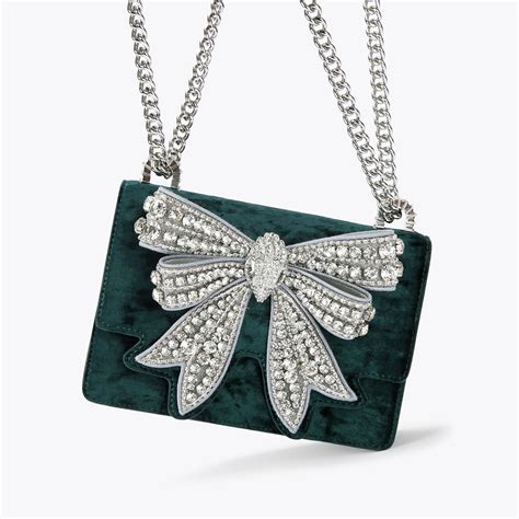 Bow Small Shoreditch Velvet Cross Body Bag By Kurt Geiger London