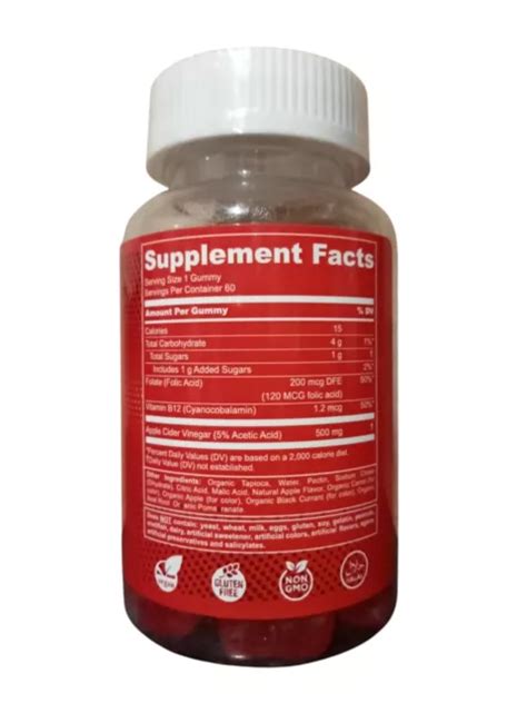 Apple Cider Vinegar Gummies With Added Pomegranate And Beet £099