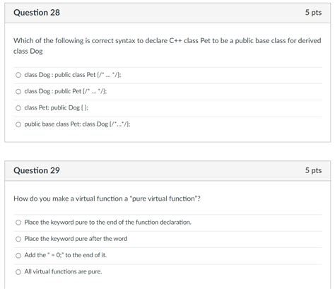 Solved Which Of The Following Is Correct Syntax To Declare