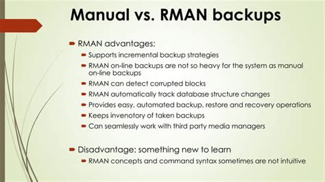 Backup And Recovery With Rman Pptx