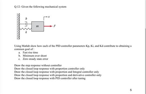 Q Given The Following Mechanical SystemUsing Chegg