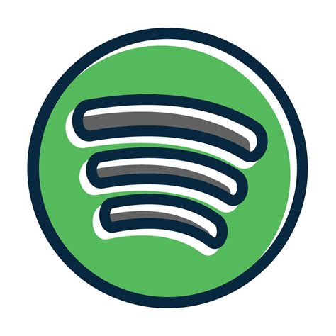 Spotify Vector Thick Line Filled Dark Colors 33347367 Vector Art At