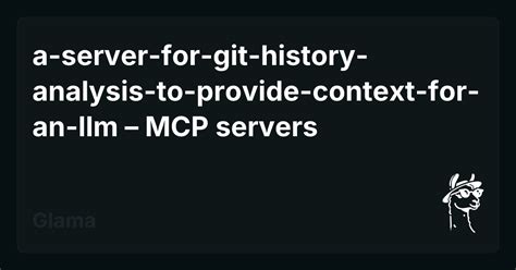 A Server For Git History Analysis To Provide Context For An Llm Mcp