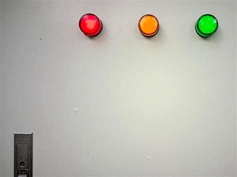 Premium Photo Electrical Panel With Red Yellow And Green Indicator Light