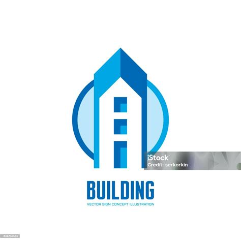 建設向量圖示範本概念插畫房地產創意的標誌建築別墅符號設計項目向量圖形及更多不動產圖片 不動產 企業 創作性 Istock