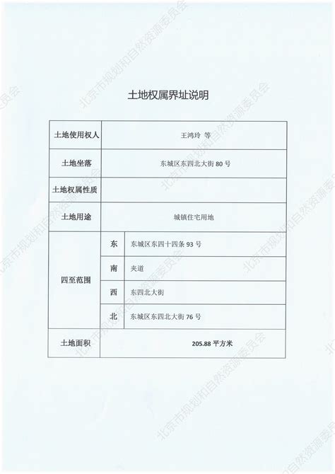 不动产权籍调查结果公告（东城区东四北大街80号）东城不动产权籍调查成果公告公示北京市规划和自然资源委员会