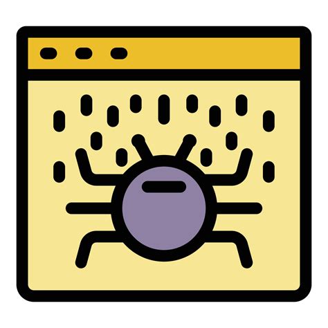 Web Page Bug Icon Color Outline Vector Vector Art At Vecteezy