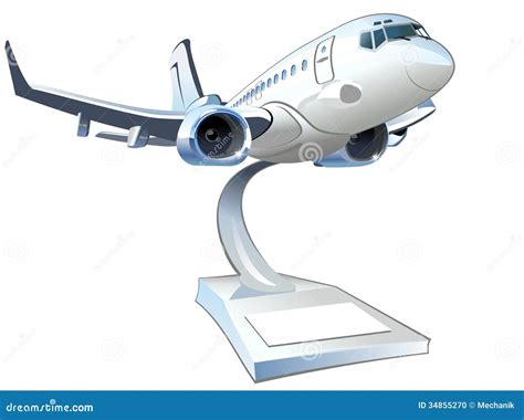 Avião De Passageiros Dos Desenhos Animados Do Vetor Ilustração do Vetor