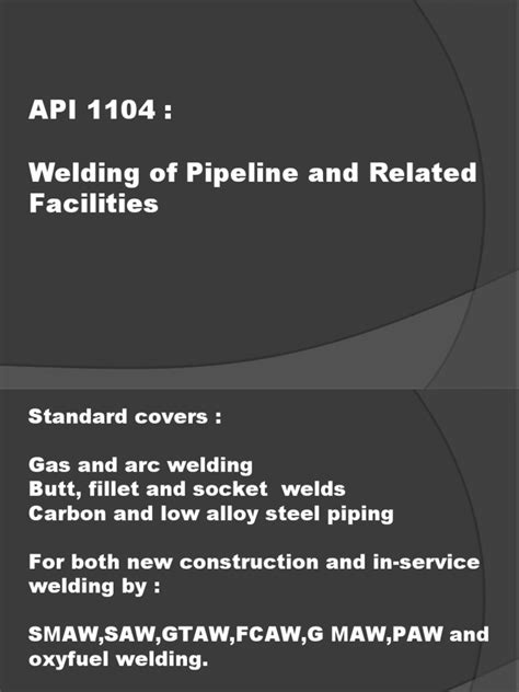 Comprehensive Guide To Welding Standards Api 1104 And Asme Section Ix
