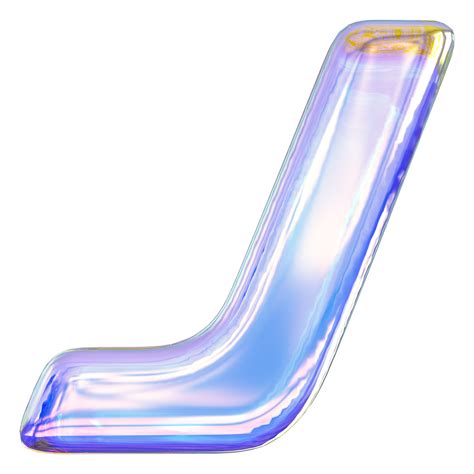 Gradient Letter J Font 3d Render 36305307 Png