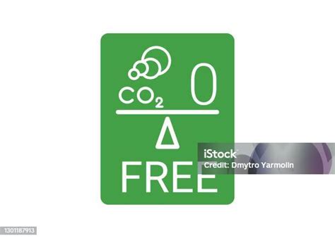 무료 중립 Co2 아이콘 녹색 탄소 중립성 기호 제로 탄소 배출 라벨 벡터 일러스트 스탬프 무료에 대한 스톡 벡터 아트 및 기타