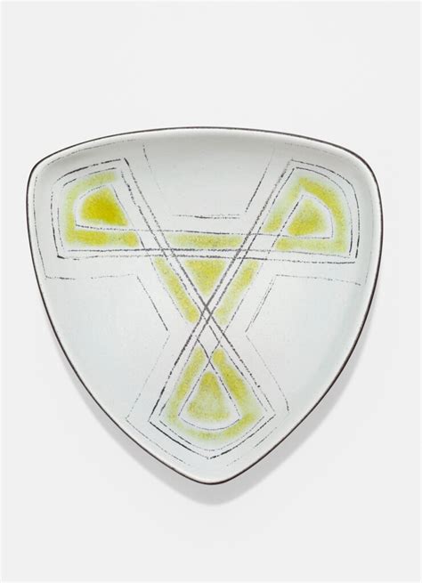 Denise Gatard Plat Triangulaire Circa 1960 Galerie Jacques Lacoste