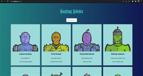 Github Yenkobe Monsters Rolodex