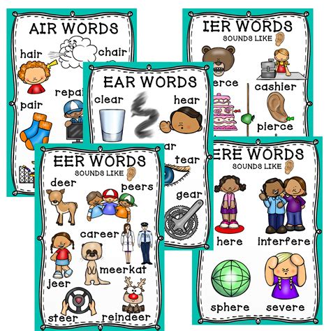 Air Ear Eer Ier And Ere Sound Worksheet Bundle Made By Teachers