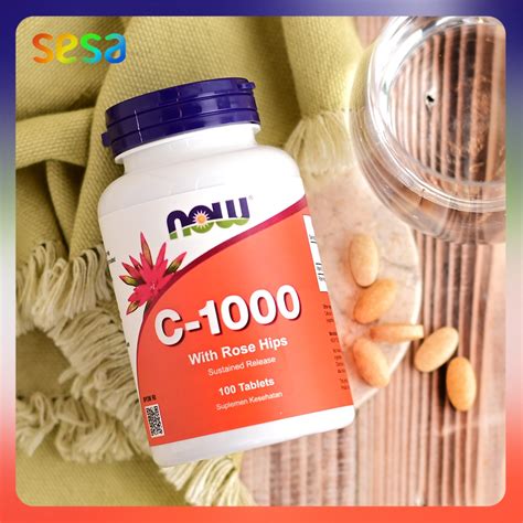 Jual Now Vitamin C 1000 With Rose Hips 100 Tablet Suplemen Daya Tahan