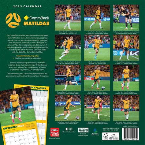 Matildas Calendar 2025 Photos Andy T Gorman