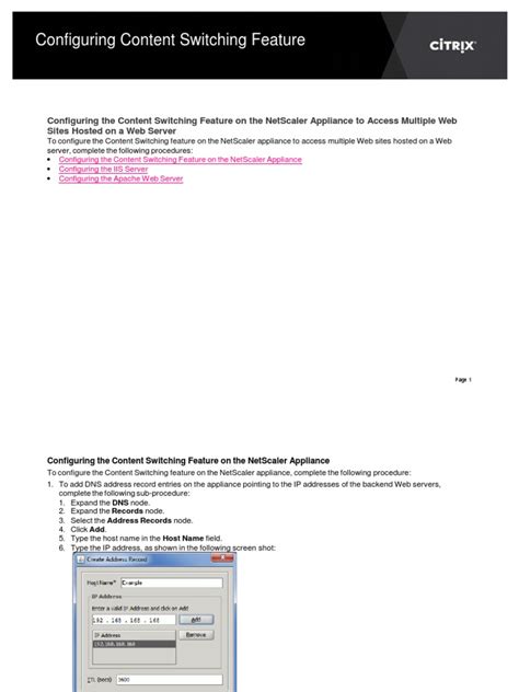 Configuring Content Switching Pdf Load Balancing Computing
