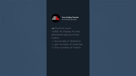 Grep 101 Grep Param Stringregex Files I Case Insensitive Potentially Slow V String Not