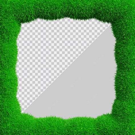 Premium Psd Grass Frame Design In 3d Render