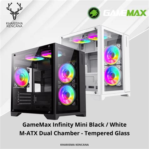 Casing Pc Casing Gamemax Infinity Mini M Atx Dual Chamber Tempered