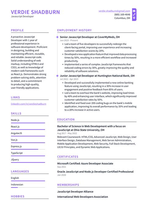 Adobe Javascript Developer Resume Examples Resumecat