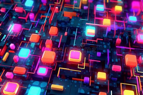 Computer Neon Matrix Stock Illustration Illustration Of Blue 301180518