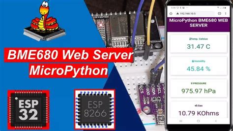 Micropython Bme680 Web Server Esp32 And Esp8266 Weather Station