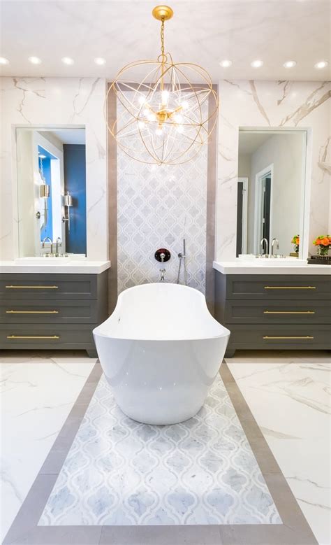 Master Bathroom Renovation Gold Gray And Cobalt Spring Valley