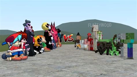 Fnf Vs Minecraft Garrys Mod Friday Night Funkin Characters Vs