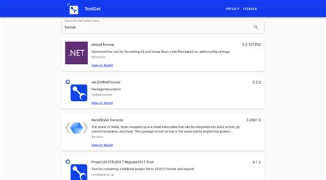 Search For Net Tools With Toolget Marcus Turewicz