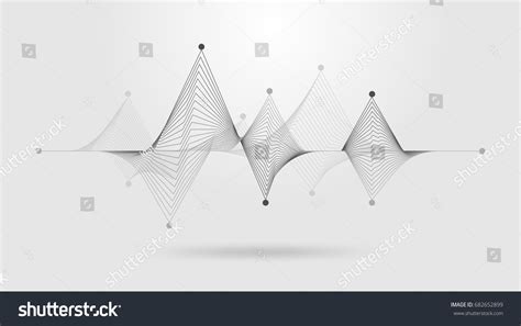 Wireframe Sound Wave Stock Vector Royalty Free 682652899 Shutterstock