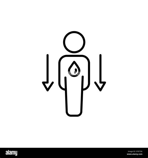 Hydration Or Dehydration Loss Or Gain Liquid Thin Line Symbol On White Background Stock Vector