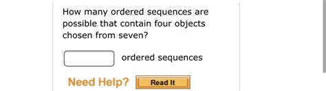 answered how many ordered sequences are possible… bartleby