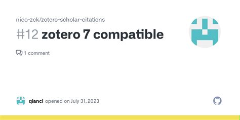 Zotero Compatible Issue Nico Zck Zotero Scholar Citations GitHub