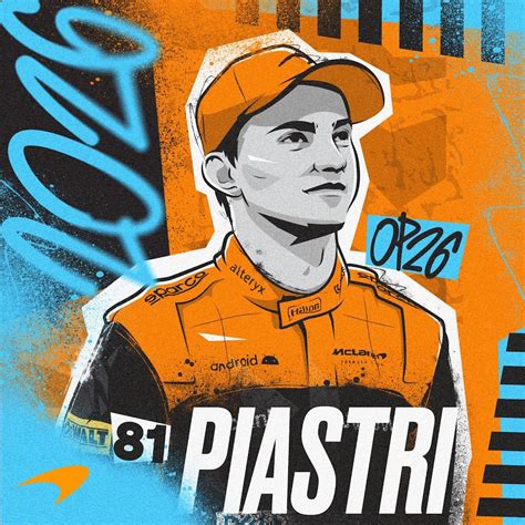 Oscar Piastri Art Mclaren F1 Poster Survivor