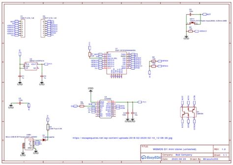 Schematic Wemos D1 Mini Clone Schematic 2022 12 14 Pdf