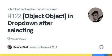 Object Object In Dropdown After Selecting · Issue 122 · Sohoblooreact Native Modal Dropdown