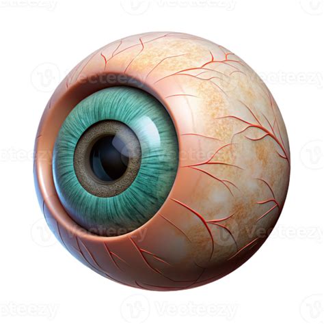 Magnificent Creative Human Eye With Nanotech Enhancement Isolated